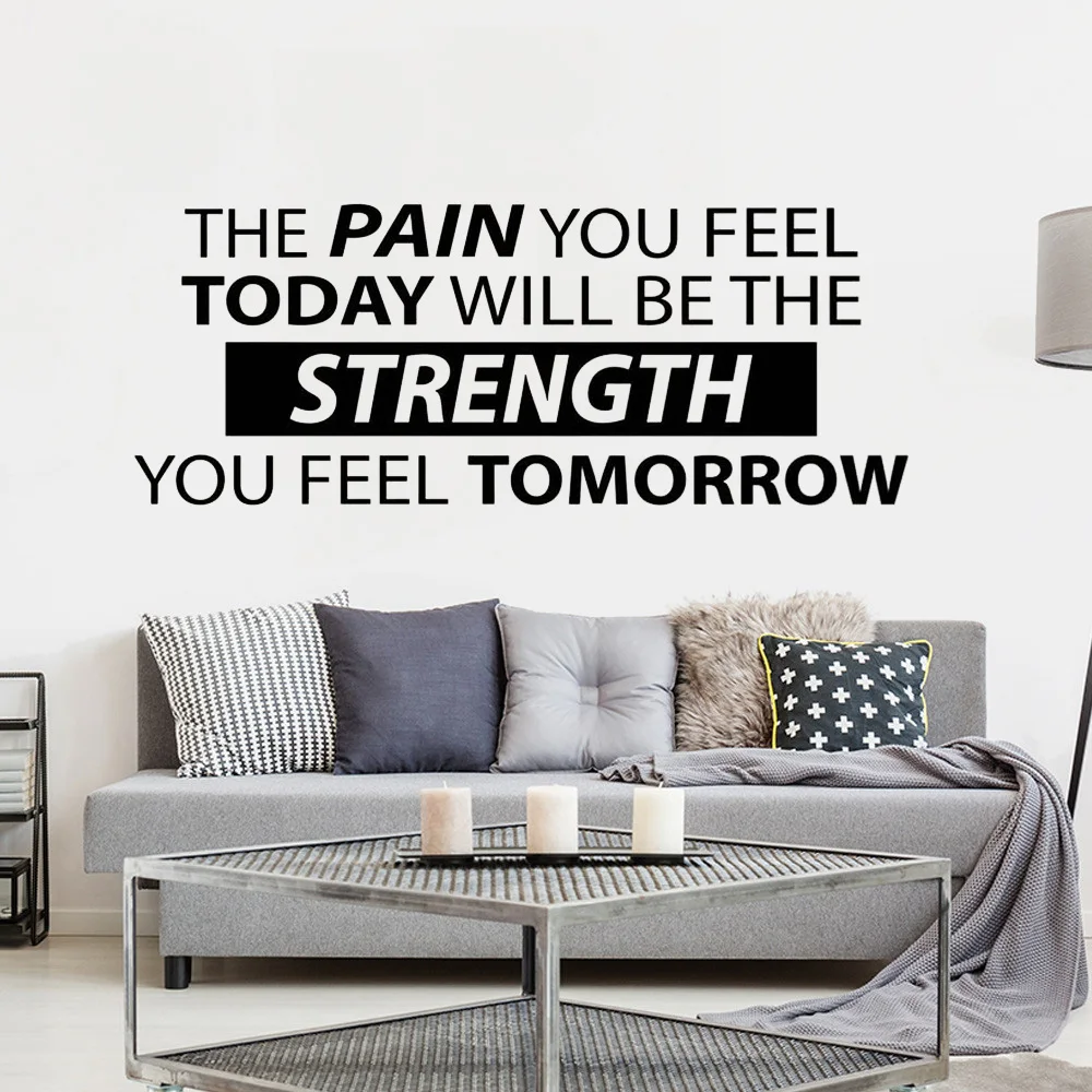 Wall Decals & Murals The pain you feel today is the strength you feel ...