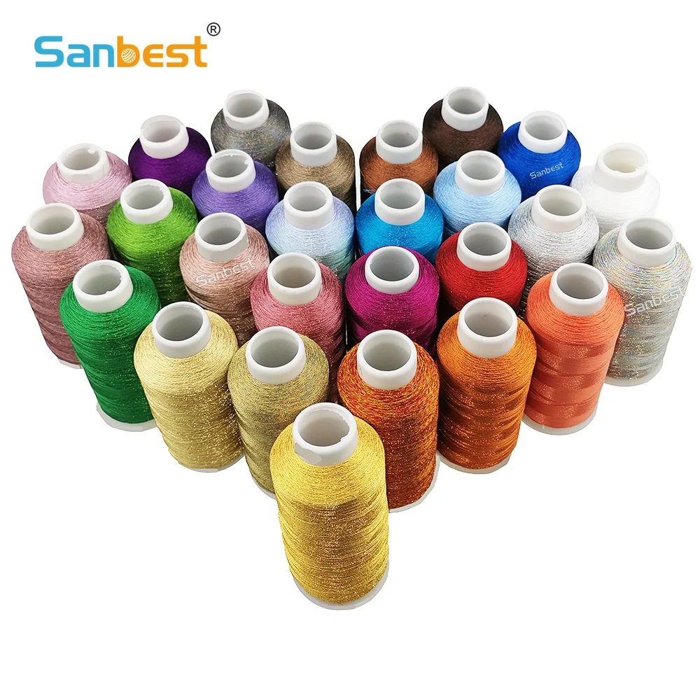 Sanbest 3 Strands Metallic Tatting Thread Shiny Jewellery Threads ...