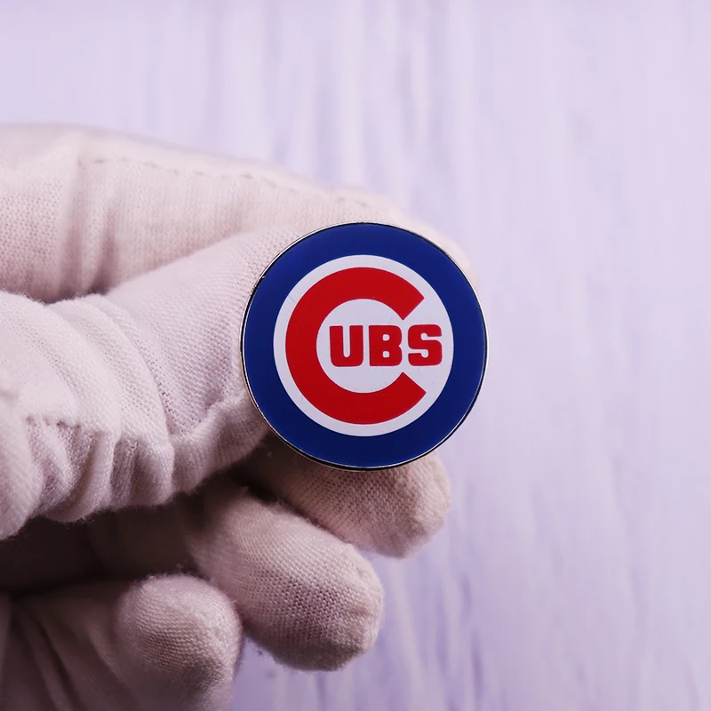 Chicago Cubs Logo Pin Brooch - Brooches - AliExpress