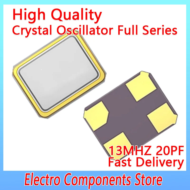 10PCS/LOT Chip Passive Quartz Resonator 13MHZ 4P 3225 Crystal ...