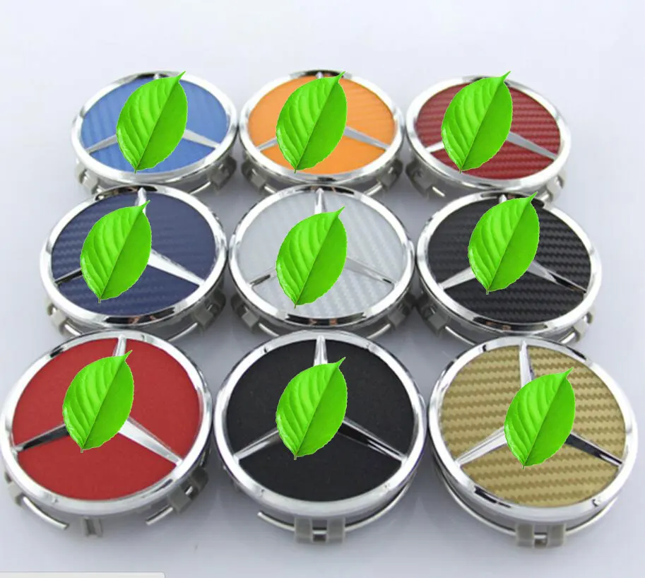 4PCS 75mm Blue Wheel Center Cover Wheel Center Hub Caps for Mercedes ...