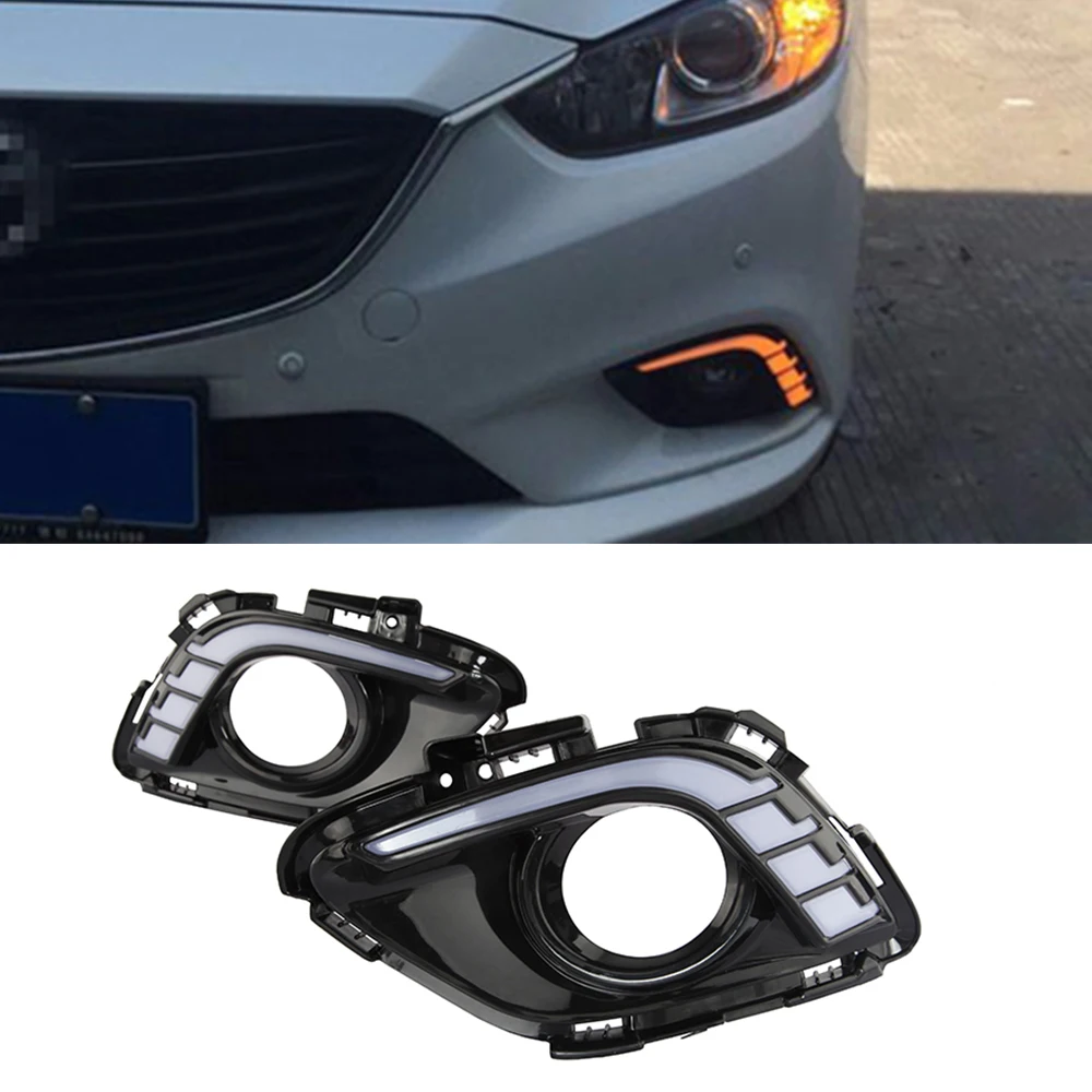 2PCS Turning Signal LED Car DRL daytime running lights with Fog lamp ...