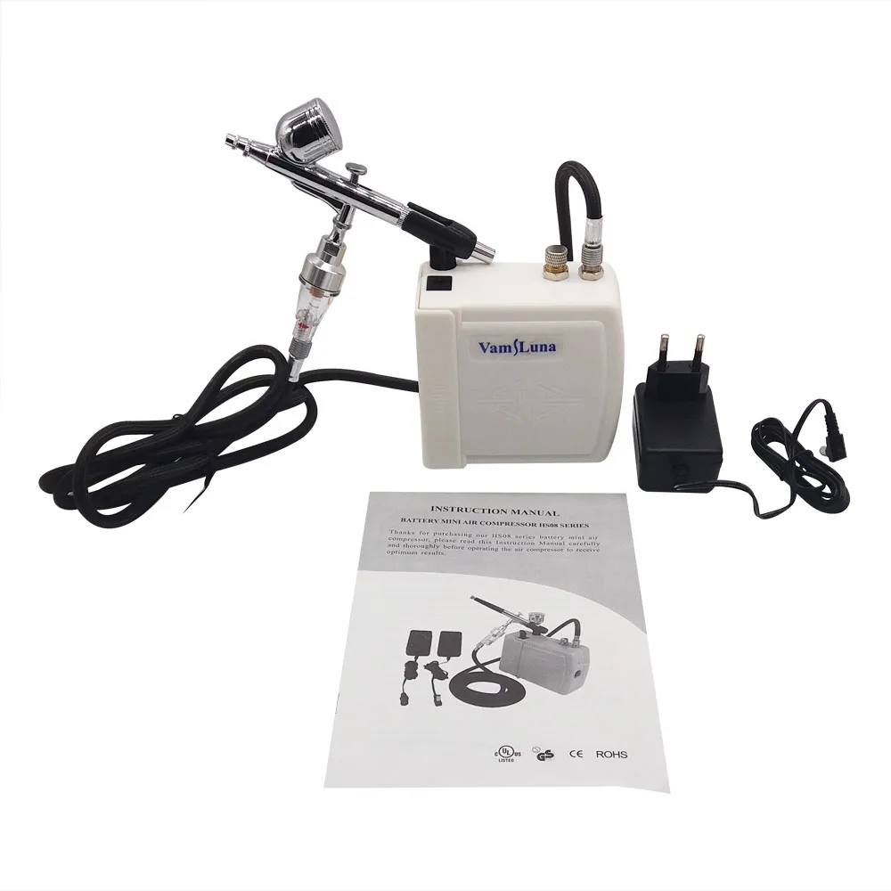Temporary Tattoo Airbrush Kit With Compressor - Tattoo Body Art Spray ...