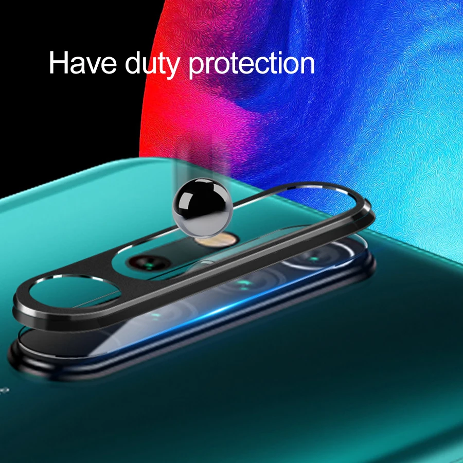 Для Redmi Note 8 Pro Чехол с металлическим кольцом+ закаленное стекло ...