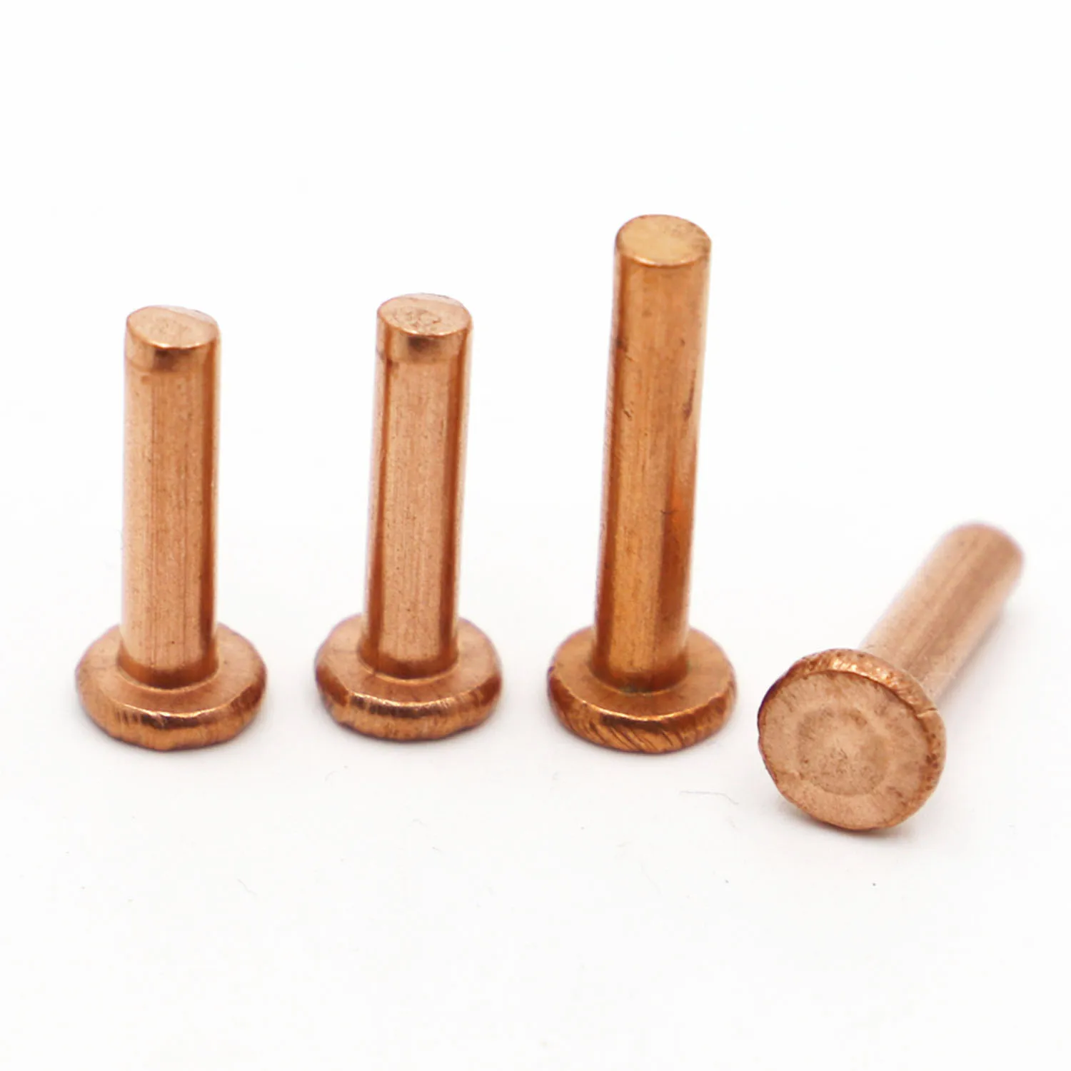 1-50pcs GB109 Copper Solid Rivets Knock Flat Head Rivet Flat Head ...