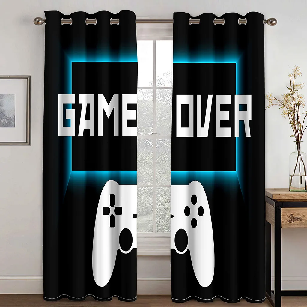 Blackout Gamer Bedroom Curtain | Blackout Curtains Boys Room | Curtain ...