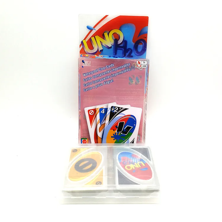 Mattel Games UNO Card Game Creative Transparent Plastic Playing Card ...