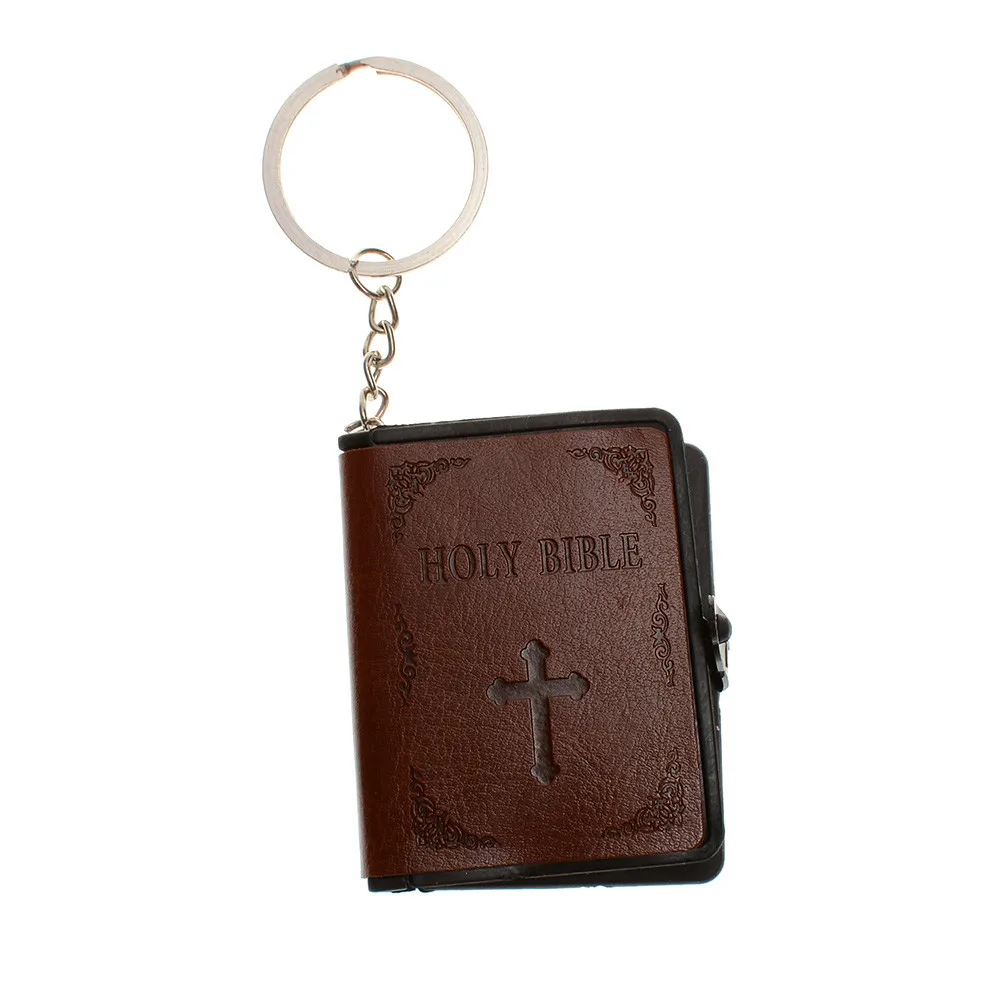 Mini Holy Bible Leather Keychain | Bible Zero