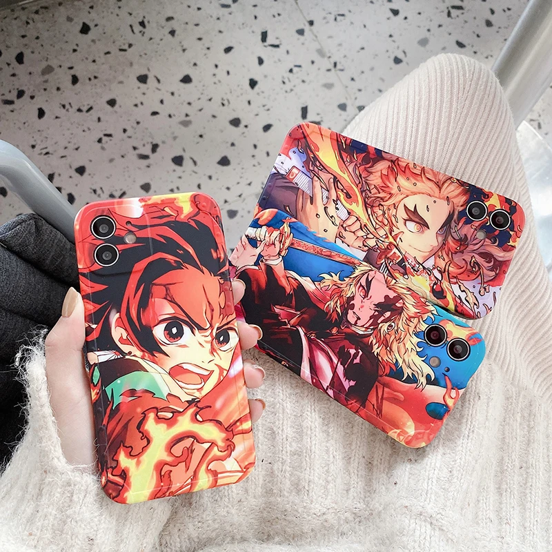 New Anime Cool Demon Slayer Kamado Tanjirou Nezuko Phone Case For ...