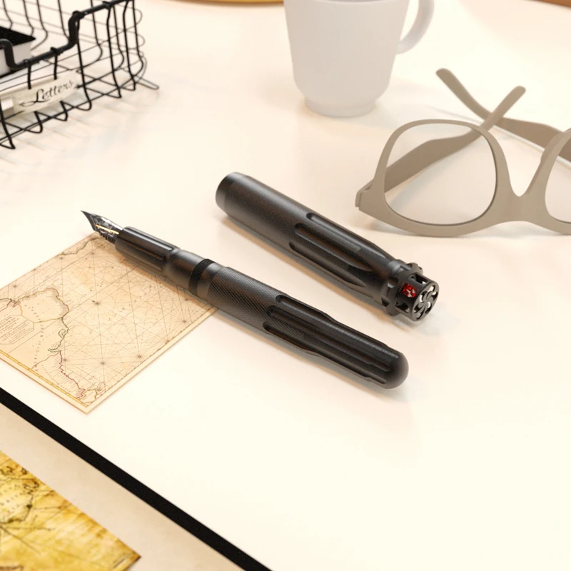 Fuliwen-015-Special-Metal-Aluminum-Fountain-Pen-EF-F-M-Ink-Pen-Rotating ...
