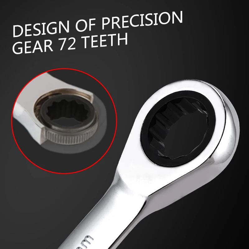 8-32mm Combination Ratchet Wrench with Keys Gear Ring Wrench Car Auto ...
