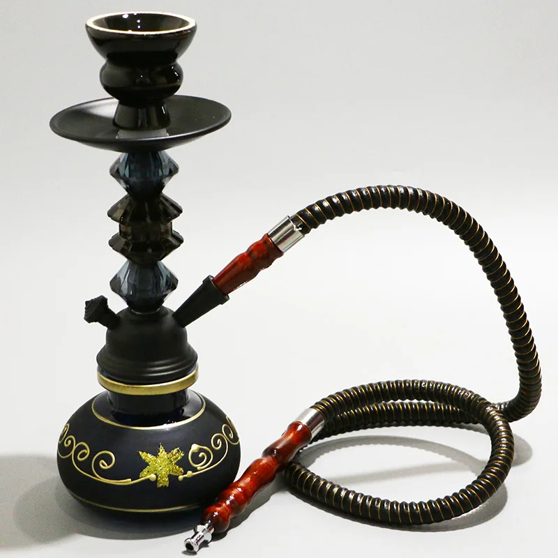 Juego de Narguile Hookah de vidrio Revive, Shisha negra, cuenco de ...