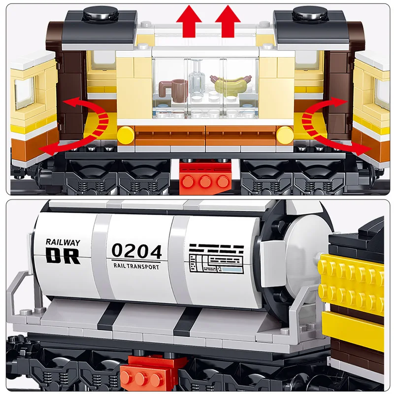 City Railway Electric rail train blocks Building Blocks Track Train ...