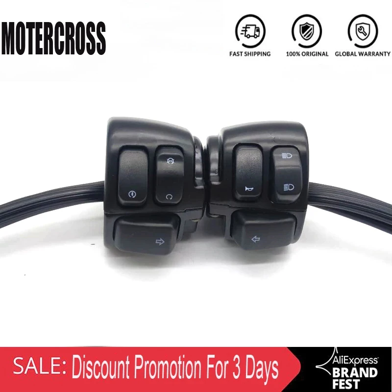 Motorcycle Control Switch 25mm | Handlebar Control Switch | Handle ...