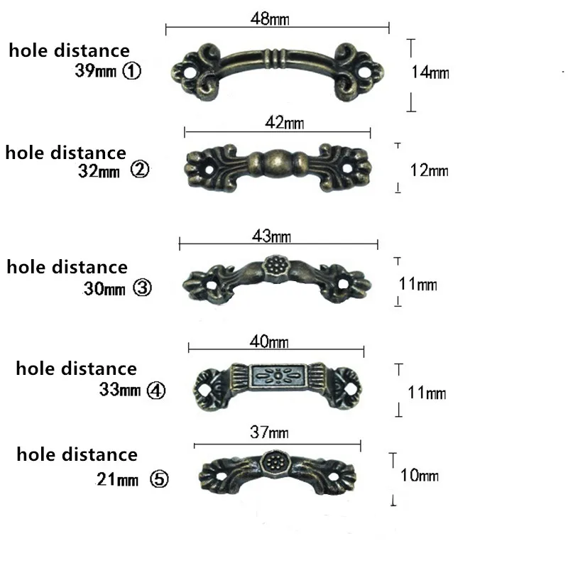 1PC Bronze Alloy Antique Handle,Jewelry Box Drawer Handle,Wooden Box ...