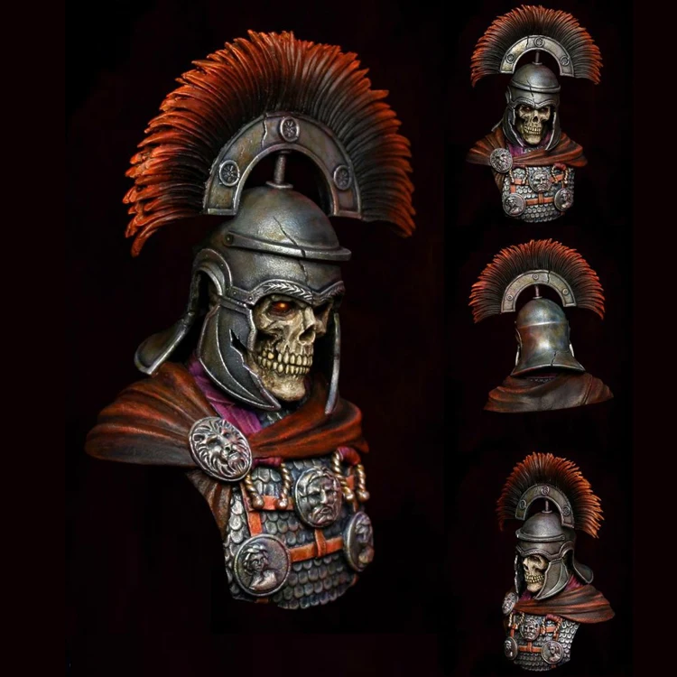 Resin Figure Model Kit Unassambled 1/10 Ancient Man Warrior Bust ...