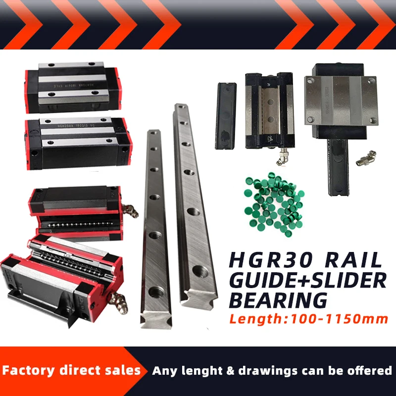 2 stücke HGR30 HGH30 Platz Linearführungsschiene + 4pc Rutsche Block ...