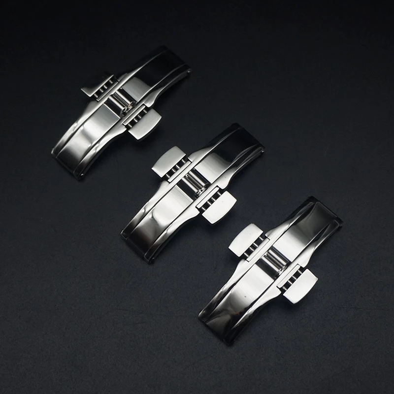 Stainless Steel Solid Metal Clasp For Tissot Double Push Button Fold ...