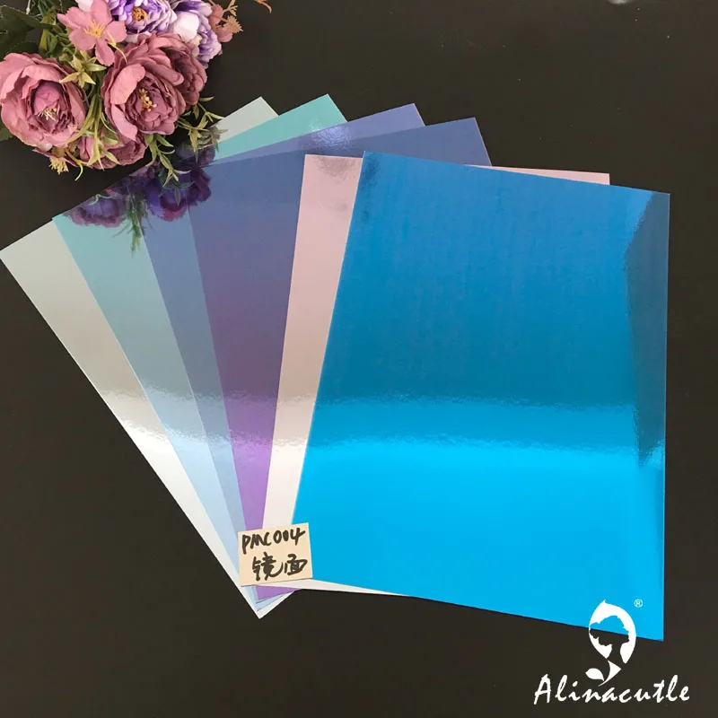 Tarjeta-de-papel-de-lbum-de-recortes-6-colores-x-2-hojas-espejo-azul ...