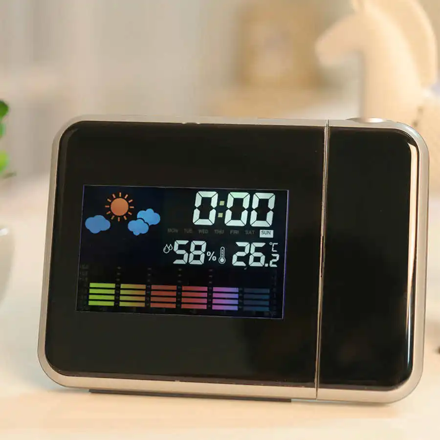 Weather Projector Alarm Clock | Desk Table Clocks - Digital Projection ...