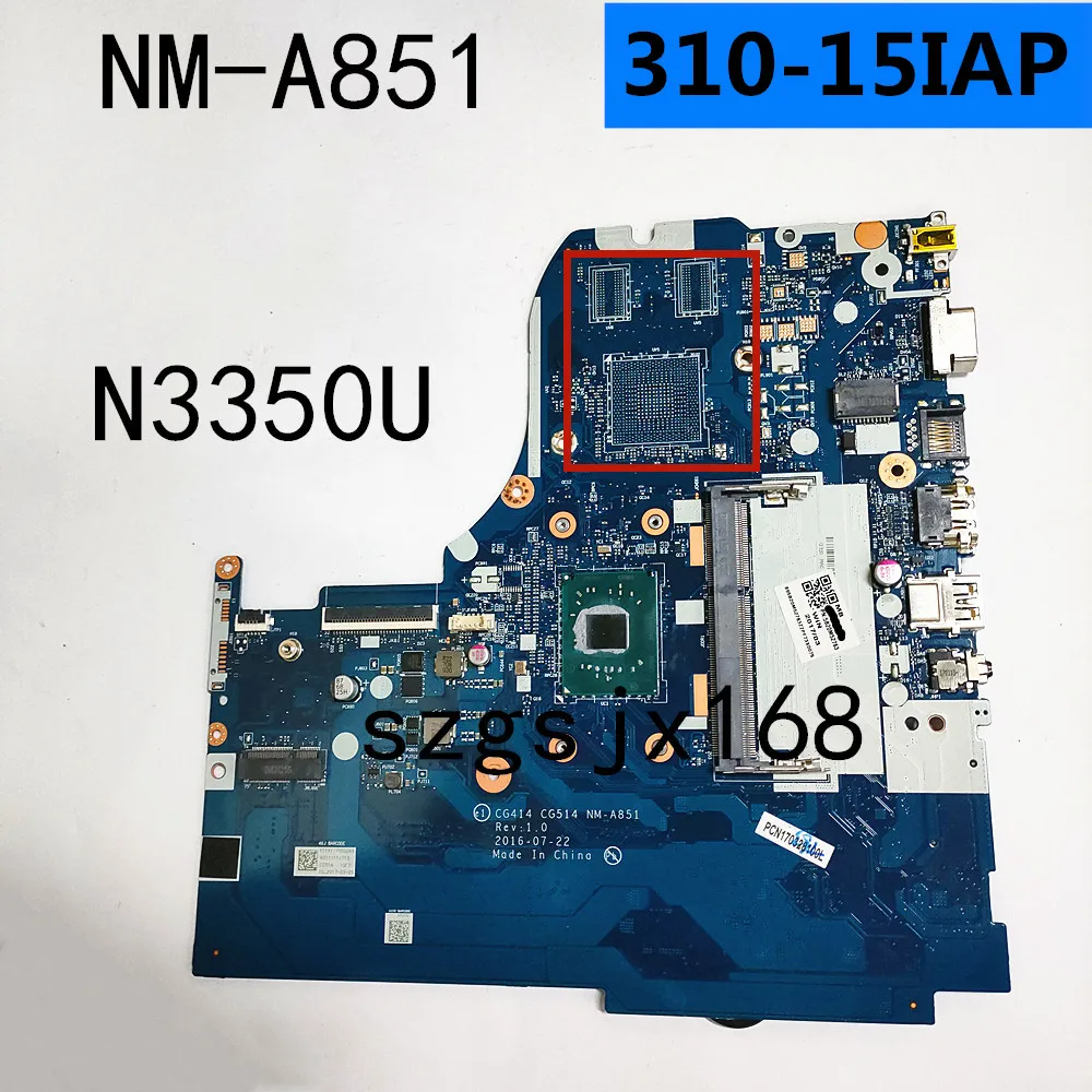 For-Lenovo-310-15IAP-notebook-motherboard-CG414-CG515-NM-A851-CPU-N3350 ...