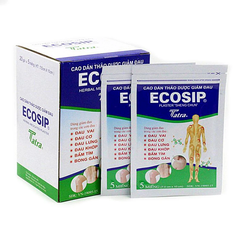 ECOSIP-Patch-de-traitement-contre-la-douleur-100-pi-ces-20-sachets-pour ...