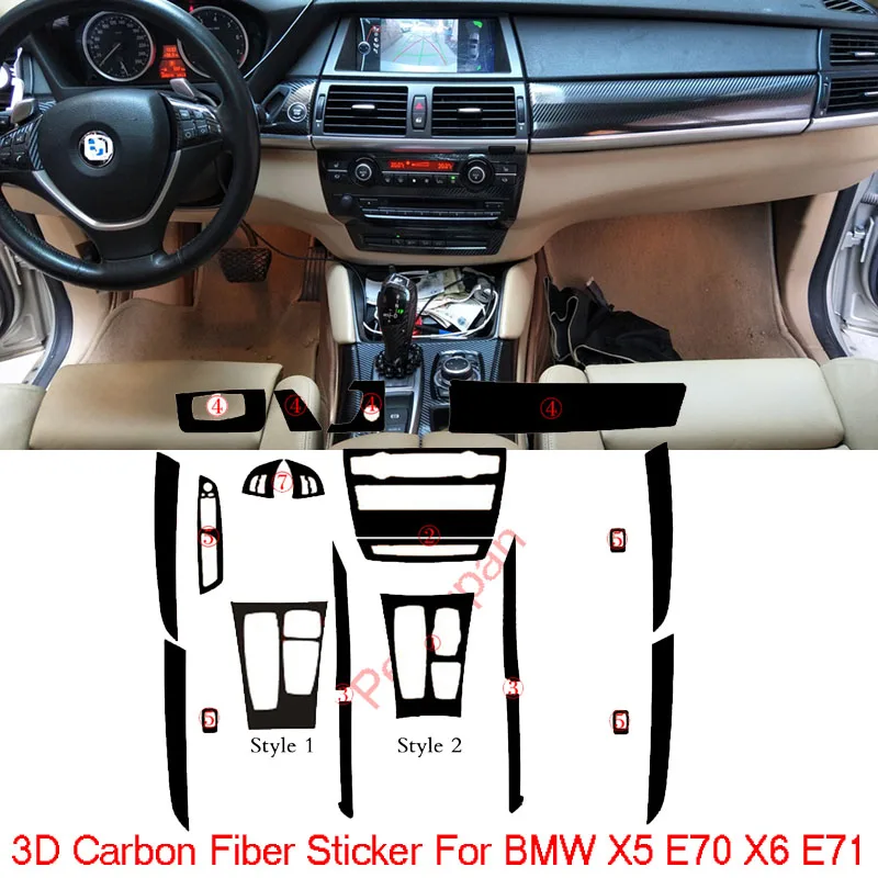 Car-styling New 3d Carbon Fiber Car Interior Center Console Color ...