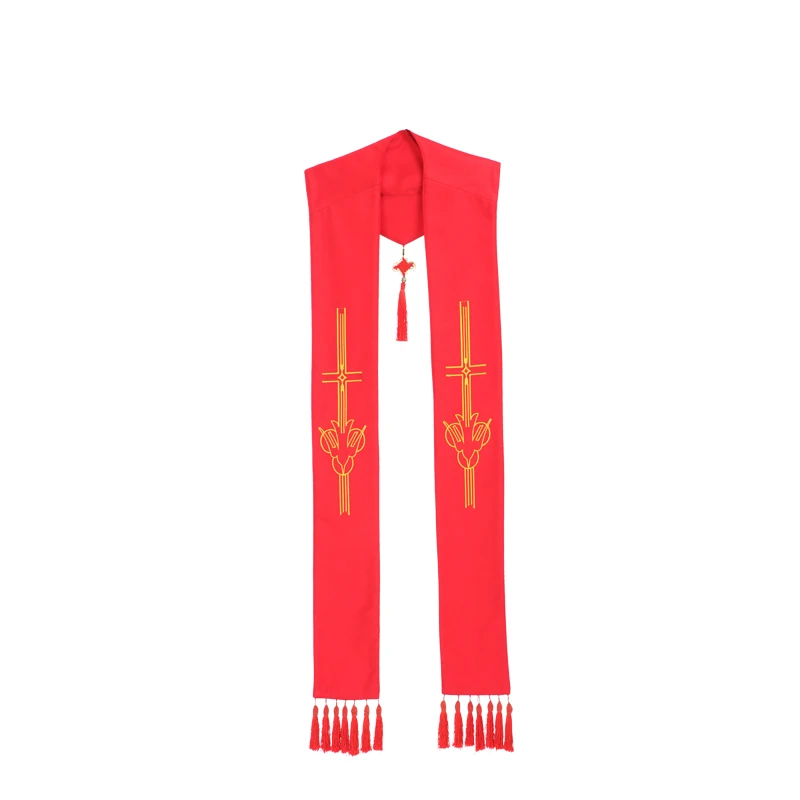 Clergy-Stoles-Catholic-Priest-Stole-Embroidery-Tassel-Church-Scarf ...