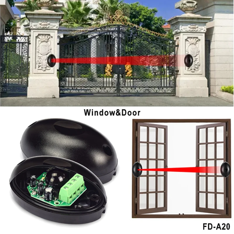 Factory-Price-Black-Photoelectric-Infrared-Detector-Single-Beam-Alarm ...