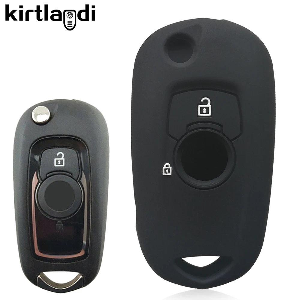 2-Buttons-Silicone-Car-Key-Case-Cover-Holder-for-Opel-Vauxhall-Astra-K ...
