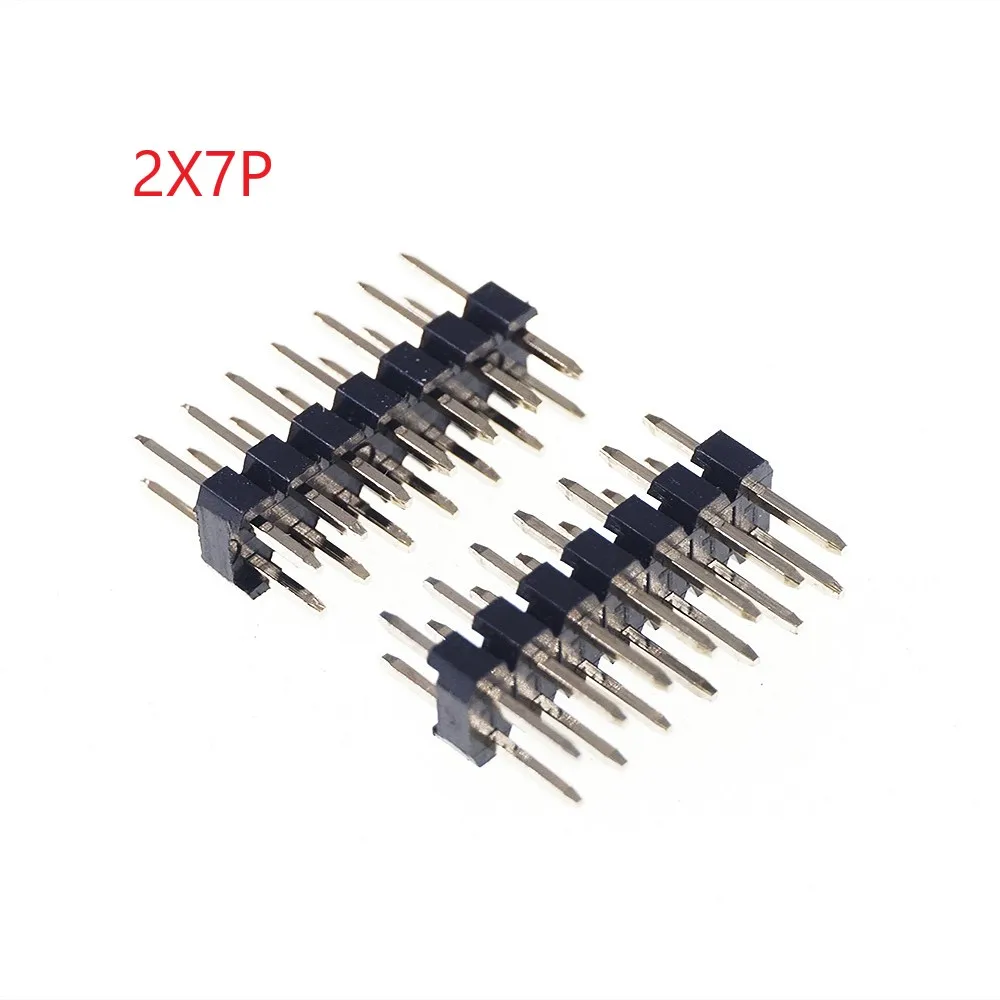 1000pcs 2x7 P 14 Pin 2.0 Mm Pin Header Male Dual Row Straight Pcb 180 ...