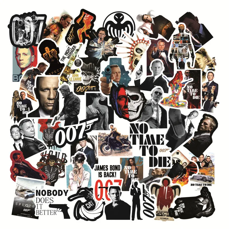 James Bond Sticker Bumper Stickers Paper Paper & Party Supplies etna.com.pe