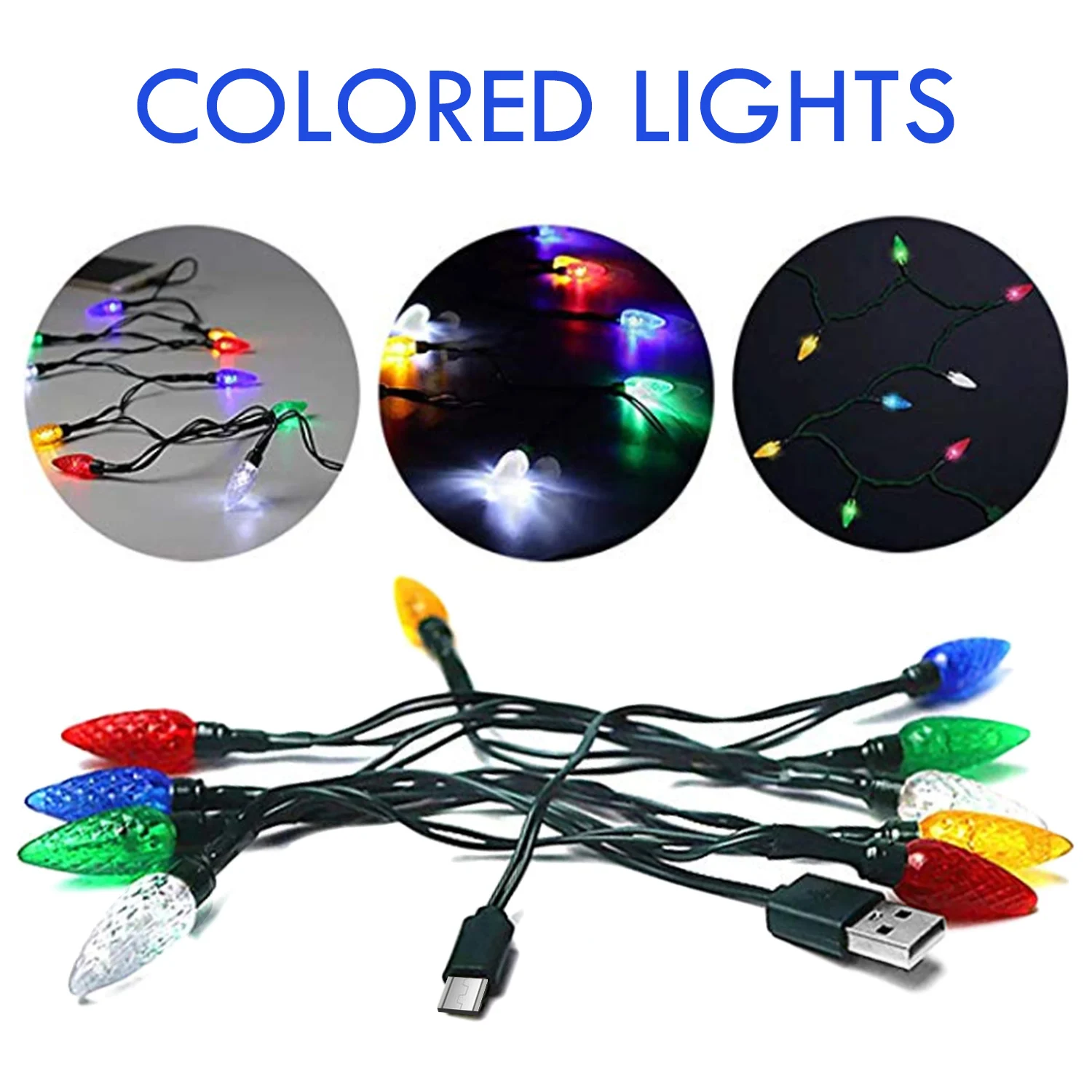 Merry Christmas Light Led Usb Charging Cable Charger Cord with LED ...