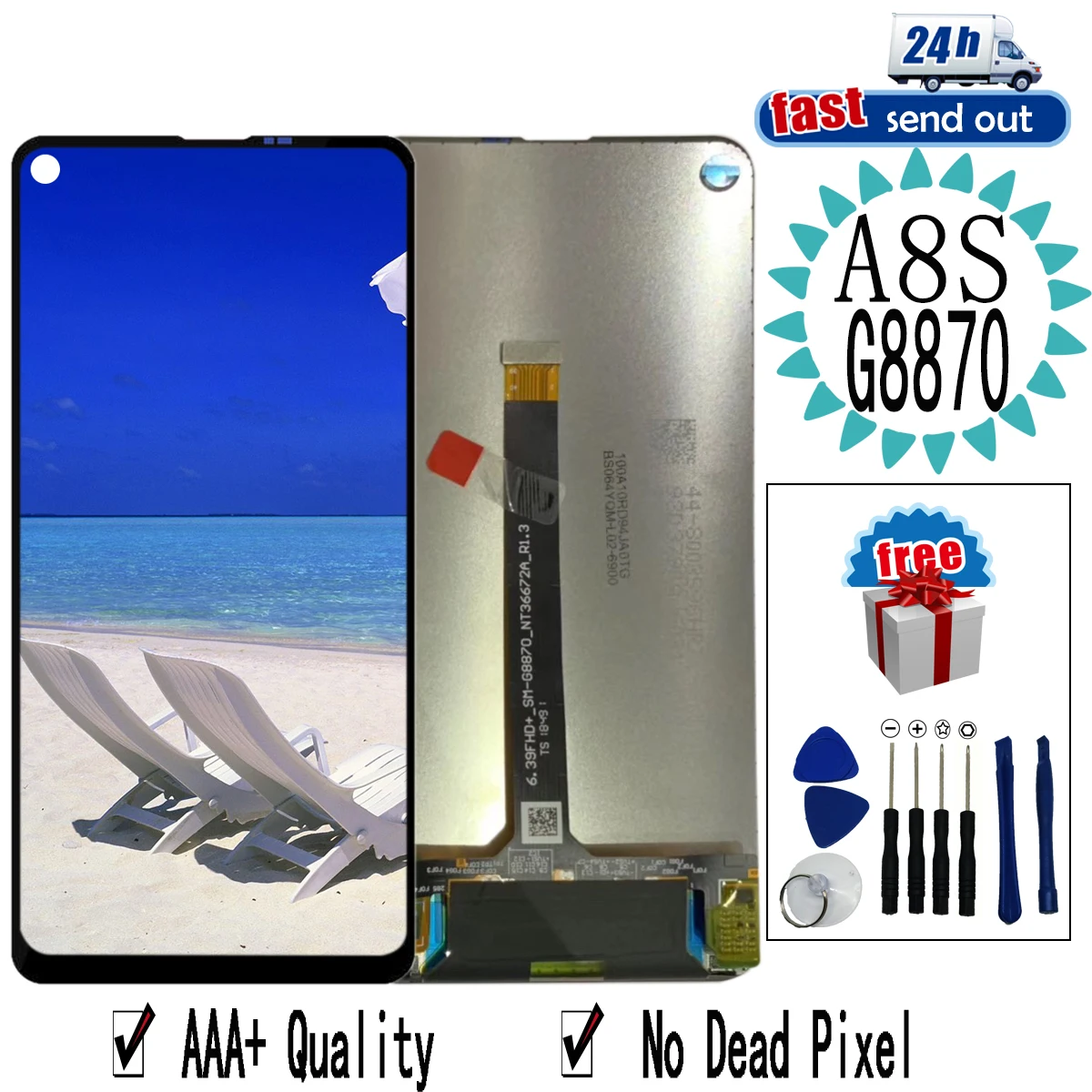 6.4" G8870 LCD For SAMSUNG GALAXY A8S G8870 SM G8870 LCD Display Touch ...