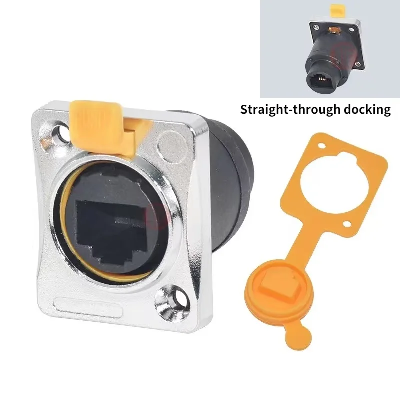 10pcs/lot High Quality Rj45 Panel Mount Chassis 8p8c Rj45 Plug Straight ...