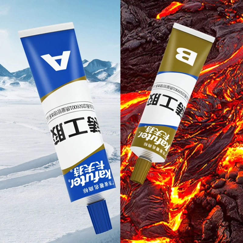 High Temperature 100g AB Glue Metal Repair Glue Cast Iron Steel ...