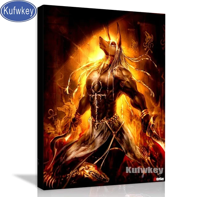 Egyptisch Anubis Behang Mooie Horus Kunst Op Canvas, Behang En Meer