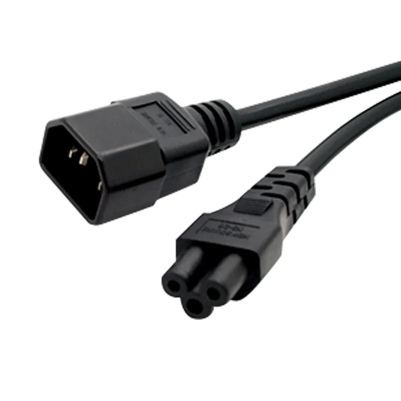 Black Copper 10A 250V IEC320 C14 male to C5 female Power Cord 20CM 60CM ...