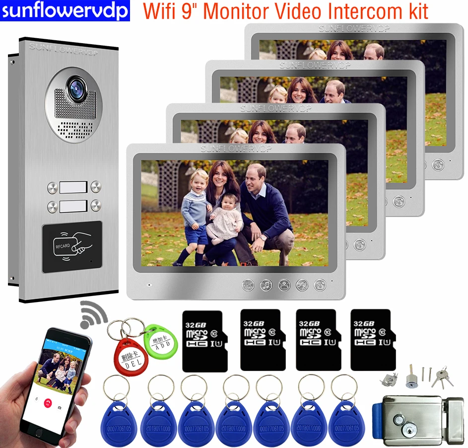 Video Intercom Wifi 32gb Intercoms For A Private House With A Lock Home ...