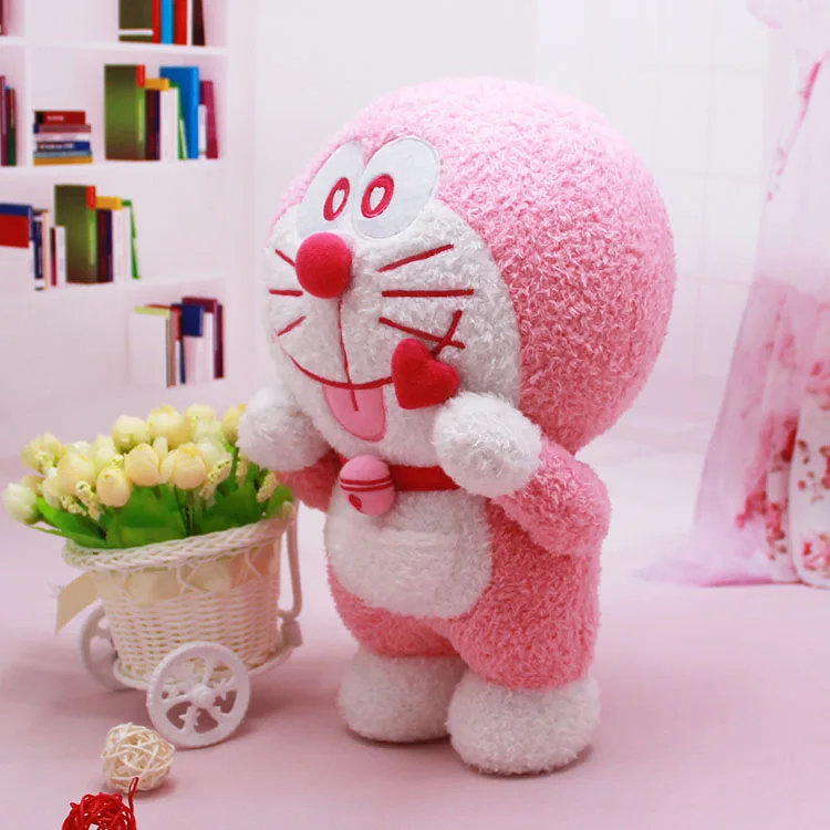 Anime Pink Doraemon Stuffed Toys For Kids - KawaiiMerch.com