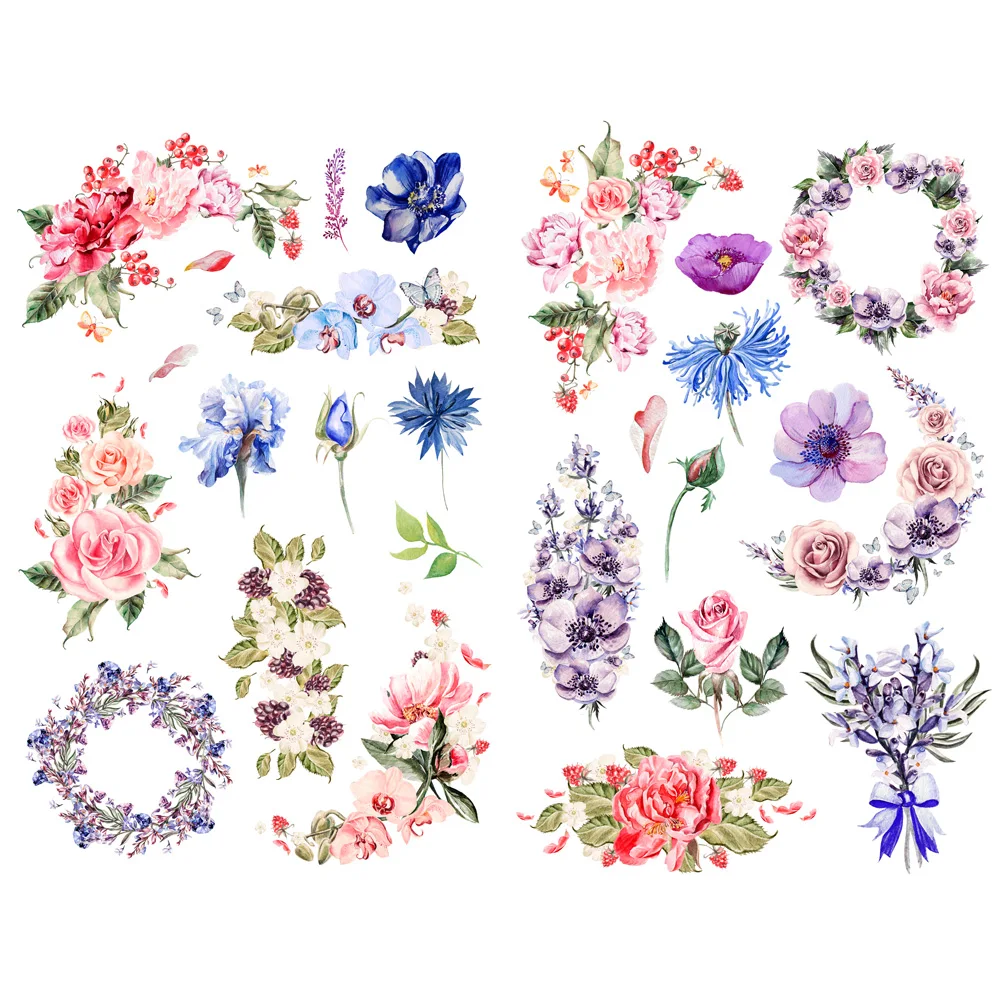 Stickers, Labels & Tags Stickers Die Cuts Floral Planner Stickers ...
