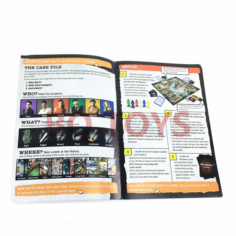 Clue Suspect Card Game