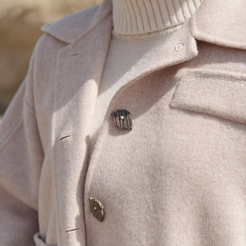 IEF зимнее модное Однотонное шерстяное пальто с рукавом летучая мышь ...