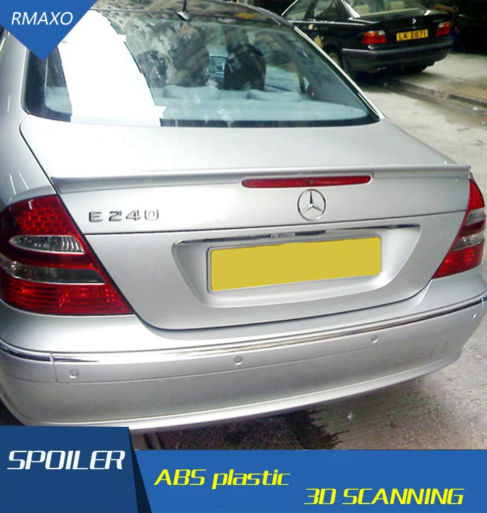 For Benz W211 Spoiler ABS Material Car Rear Wing Primer Color Rear ...
