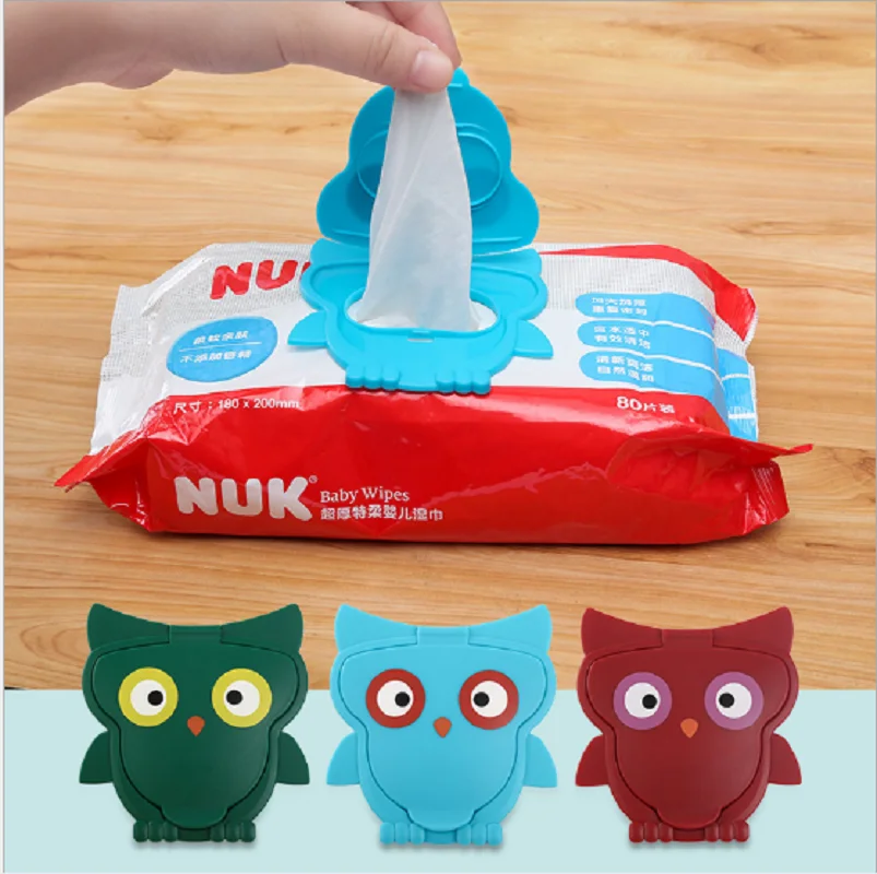 Cartoon-cute-Owl-Baby-Wet-Wipes-Lid-Portable-Child-wipe-Tissues ...
