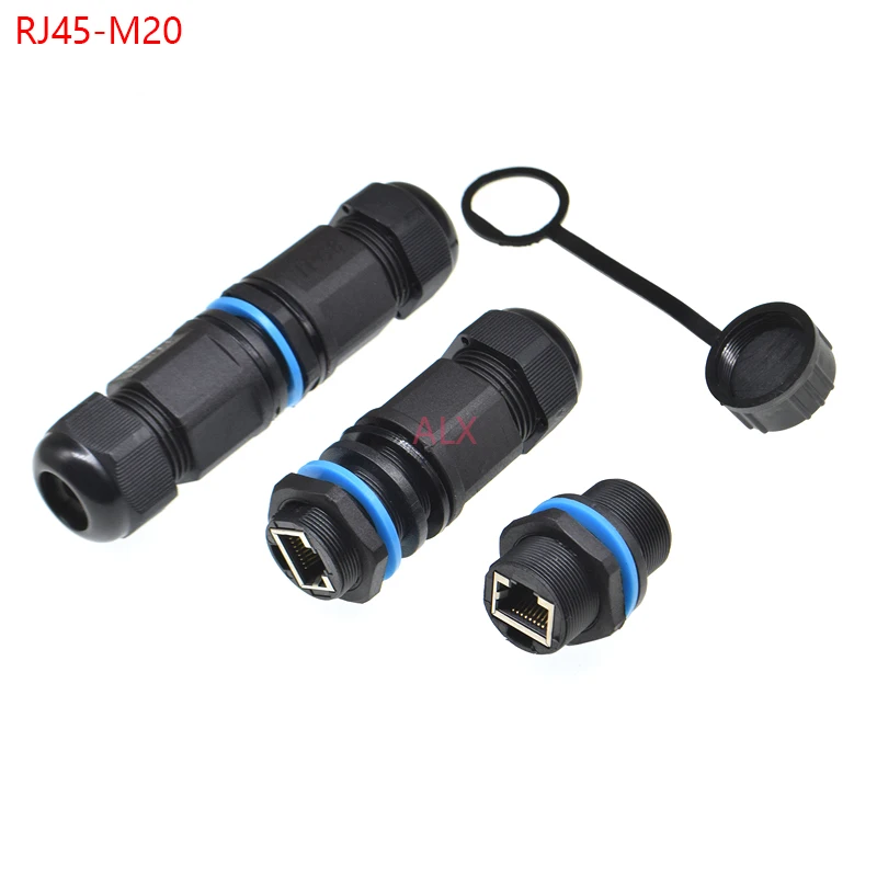 IP68 Waterproof RJ45 M20 shielded Panel Mount Connector AP box adapter ...