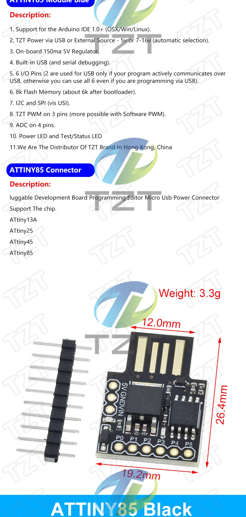 GREATZT ATTINY85 модуль | AliExpress