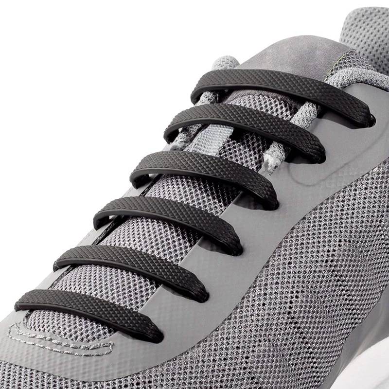 Tie Shoelaces Silicone Flat Elastic | Tie Shoe Laces Elastic Shoelaces ...