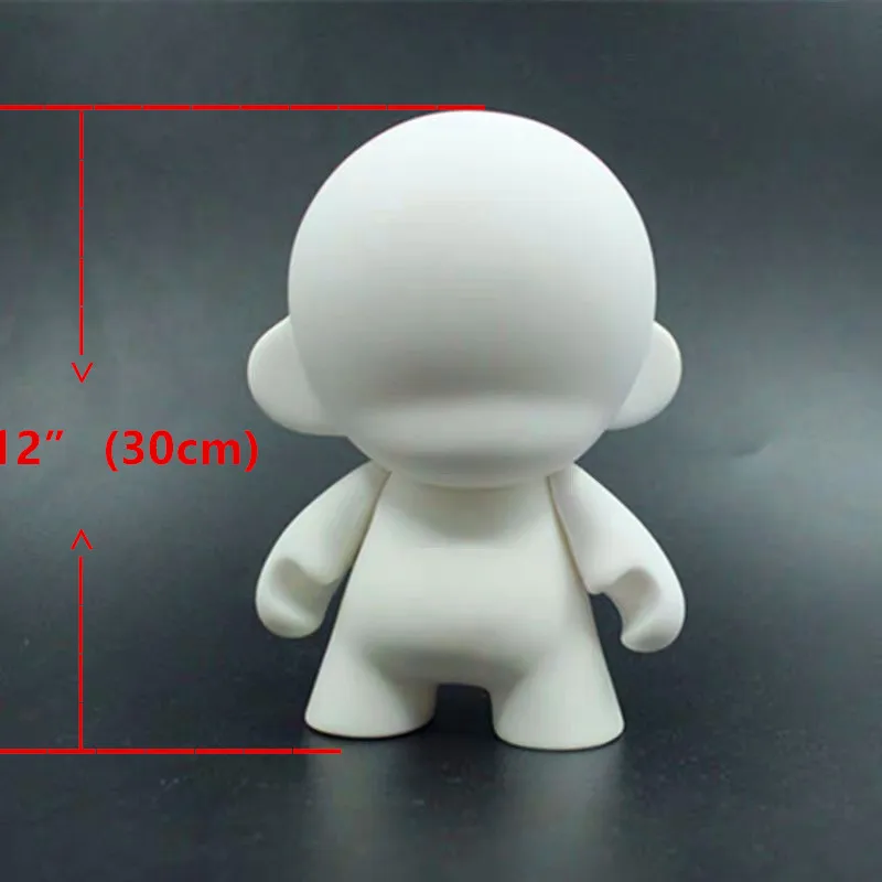 13" fashion soft plastic Kidrobot big Dunny Munny toys white drawing ...