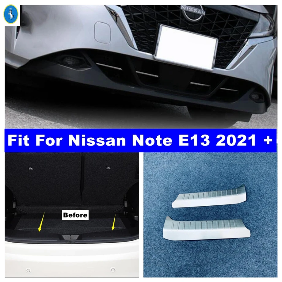 Front Under Bumper Grille Grill Stripes / Rear Bumper Protector Sill ...